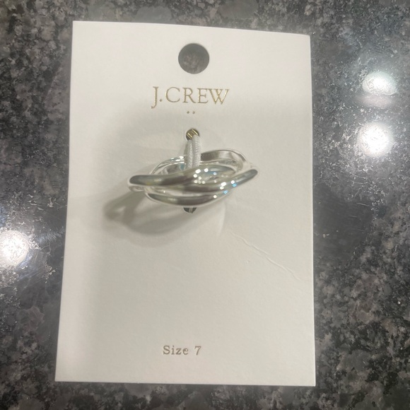 J. Crew | Jewelry | New Jcrew Interlocking Ring Set In Silver | Poshmark